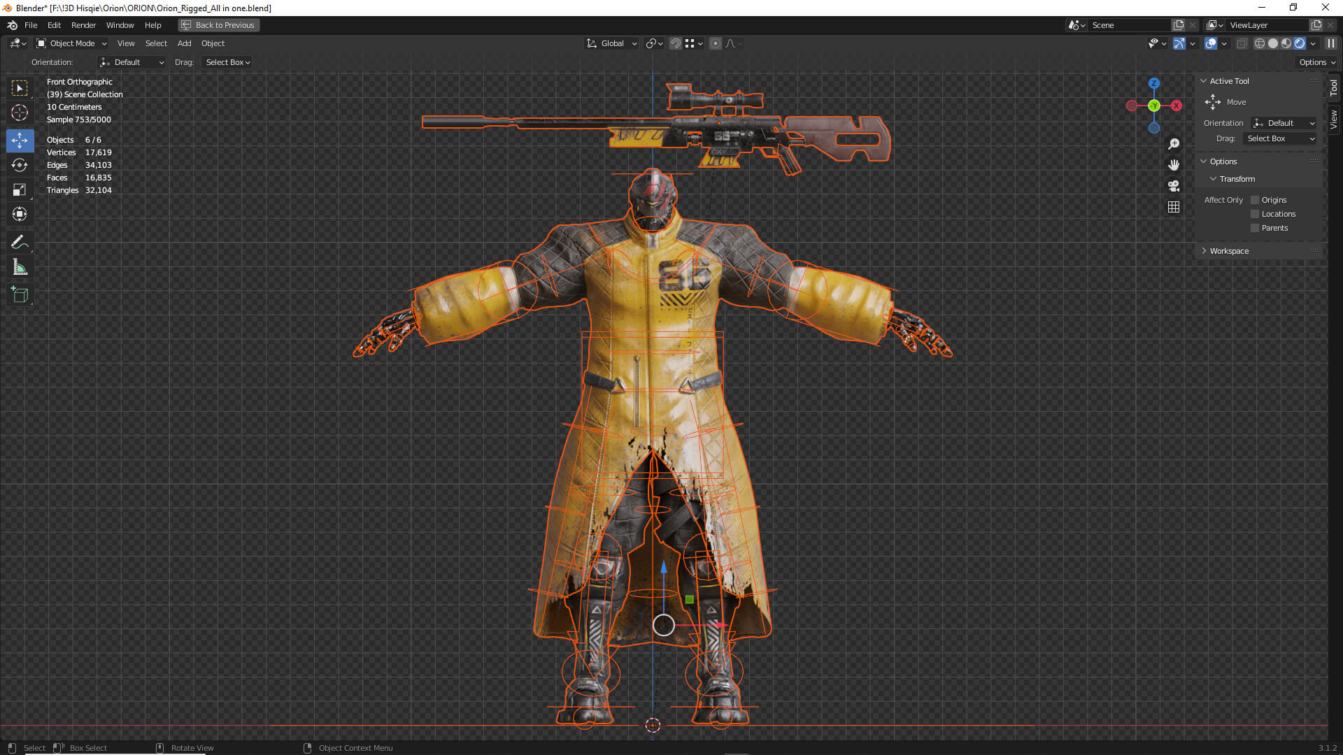 Low Poly - Cybernetic Hitman - Orion 3D Model by Hisqiefurqoni
