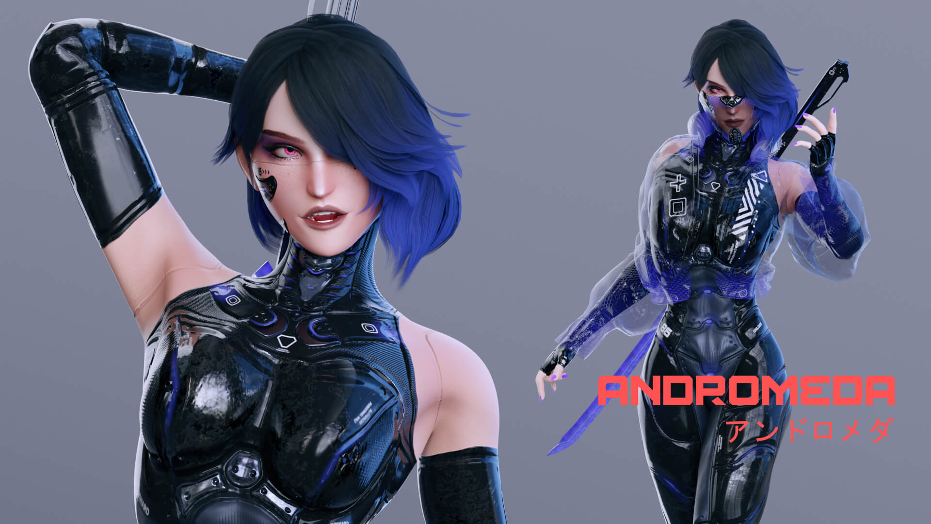 Low Poly - Cybernetic Princess of Ethiopia - Andromeda 3D Model by ...
