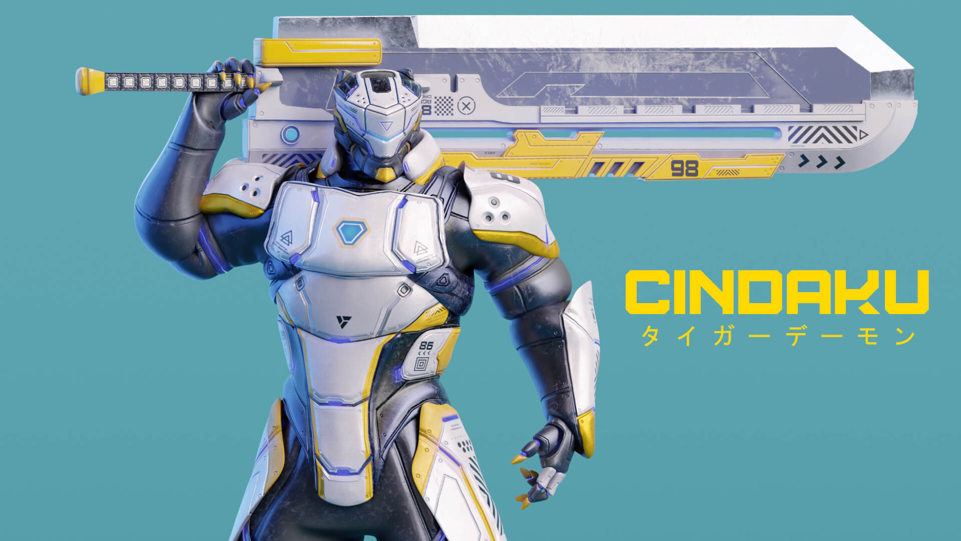 Low Poly - Cybernetic Soldier Cindaku 3D Model by Hisqiefurqoni