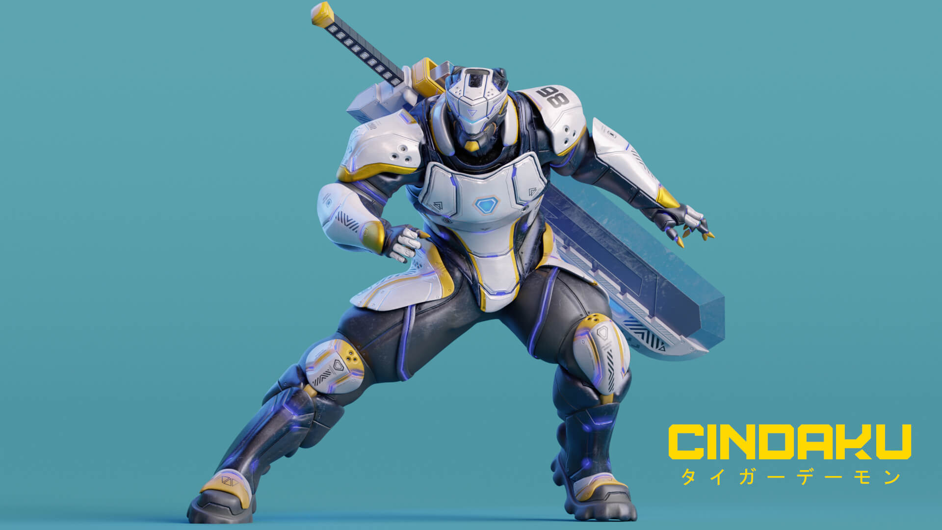 Low Poly - Cybernetic Soldier Cindaku 3D Model by Hisqiefurqoni