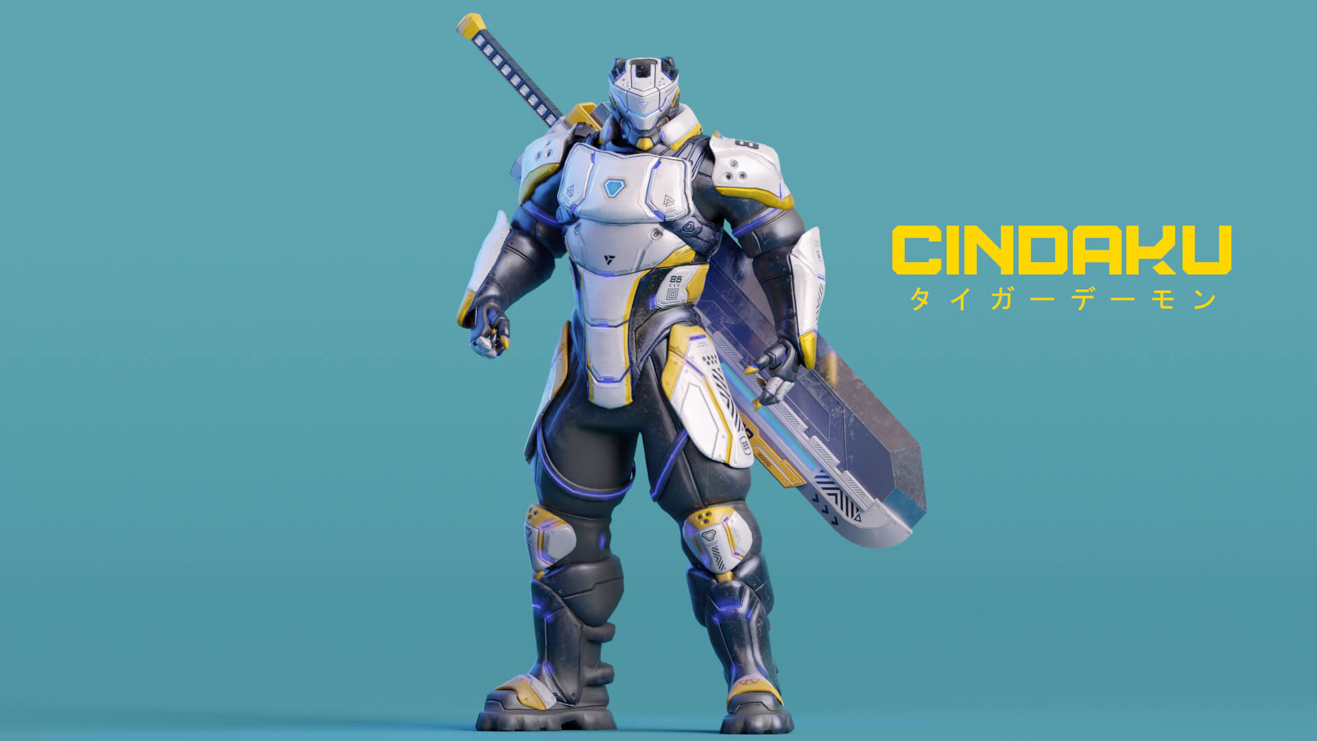 Low Poly - Cybernetic Soldier Cindaku 3D Model by Hisqiefurqoni