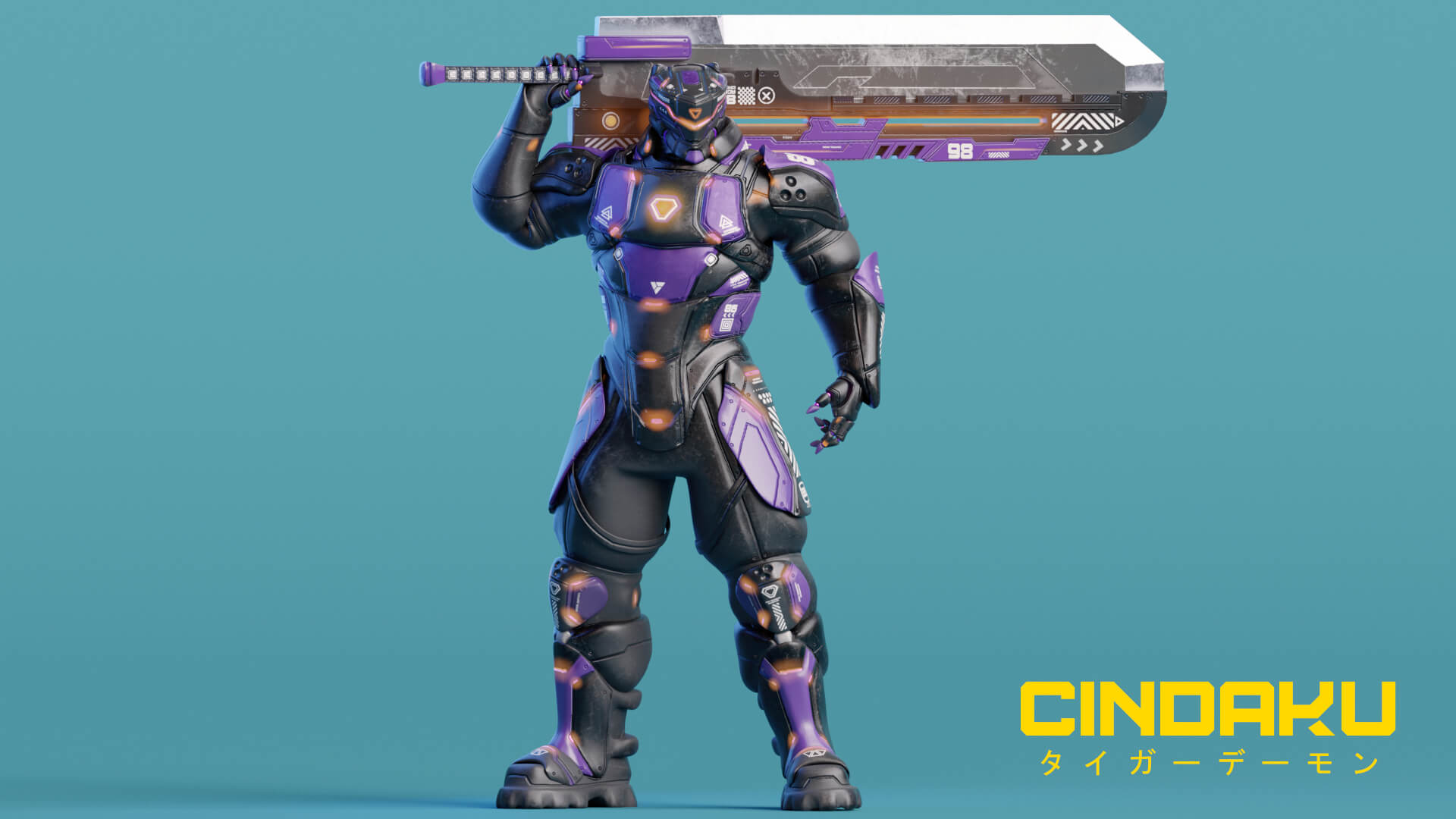 Low Poly - Cybernetic Soldier Cindaku 3D Model by Hisqiefurqoni