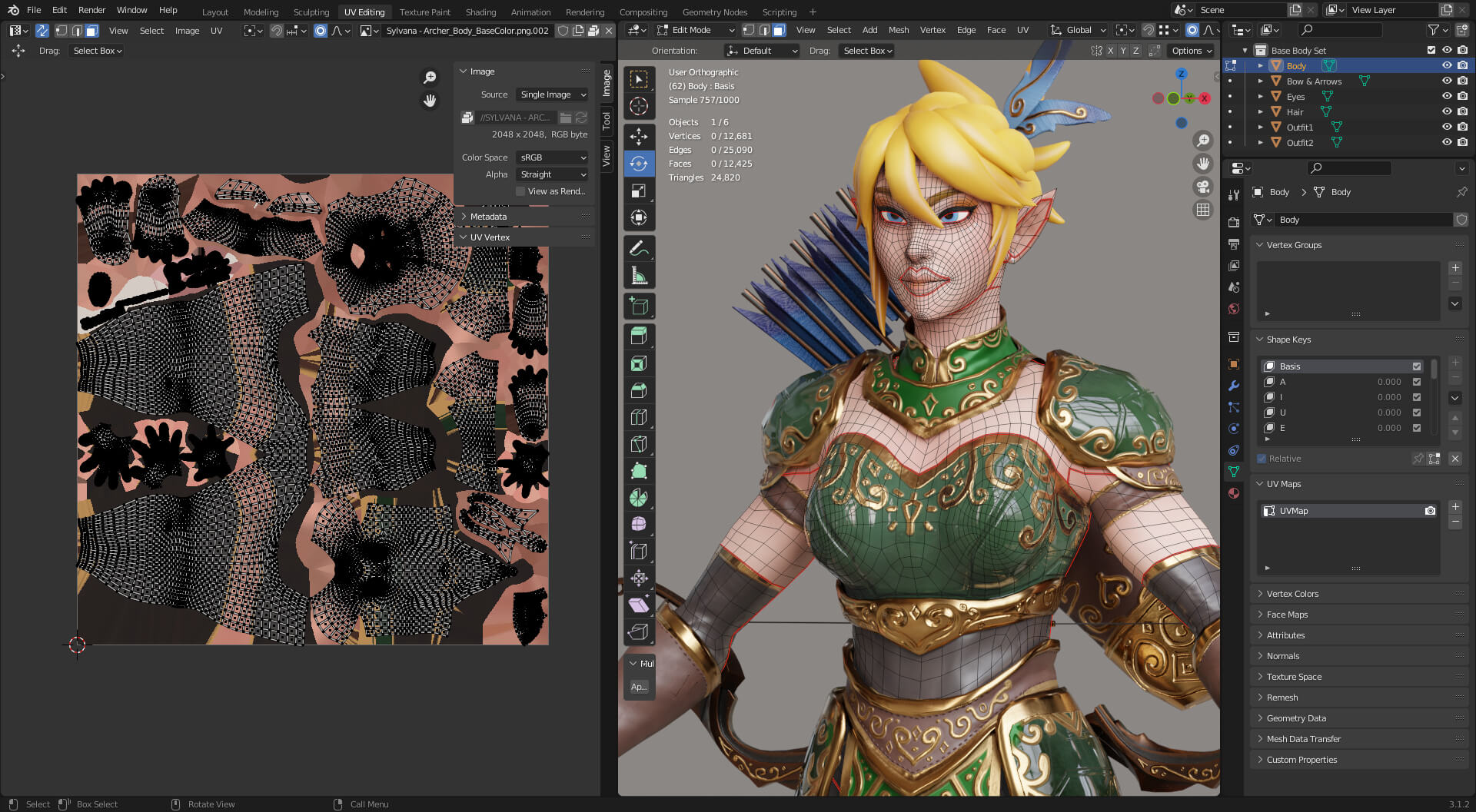 Low Poly - Stylized Arhcer - Sylvana 3D Model by Hisqiefurqoni