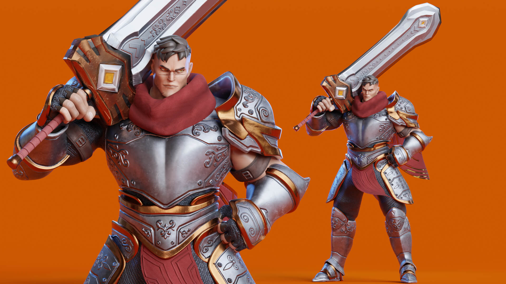 Low Poly - Stylized Warrior - Bran 3D Model by Hisqiefurqoni