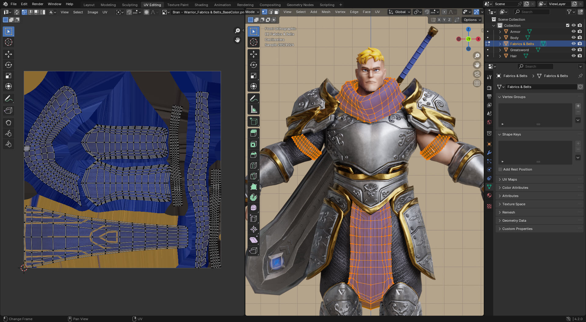 Low Poly - Stylized Warrior - Bran 3D Model by Hisqiefurqoni