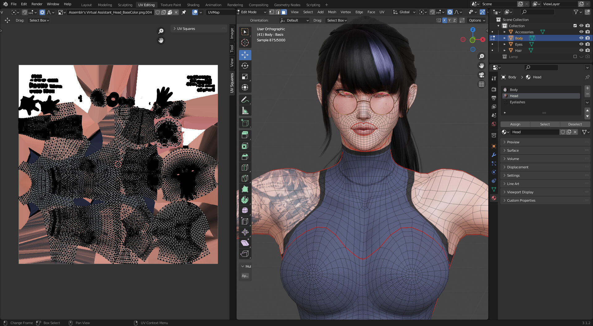 Stylized Female Fighting Character - Rin 3D Model by Hisqiefurqoni