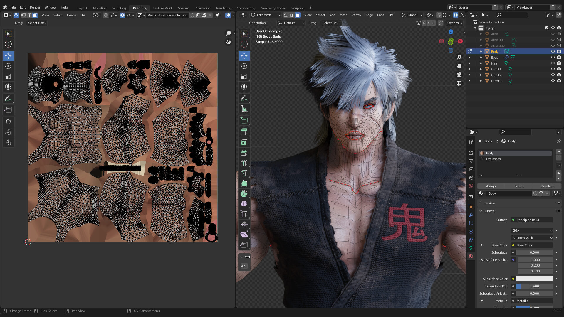 Stylized Male Fighting Character - Raiga 3D Model by Hisqiefurqoni