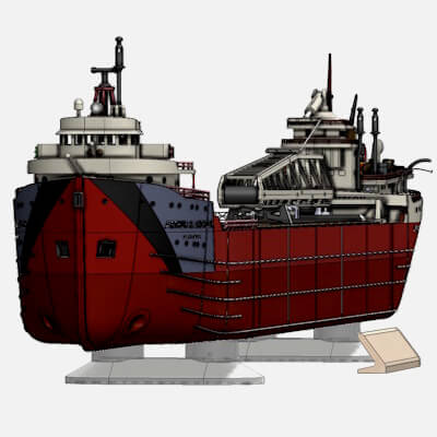 Arthur M. Anderson – Large-Scale Modular Great Lakes F 3D Model by hobbyman