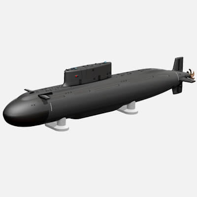 Chinese Qing-Class Strategic Missile Submarine 3D Model by hobbyman