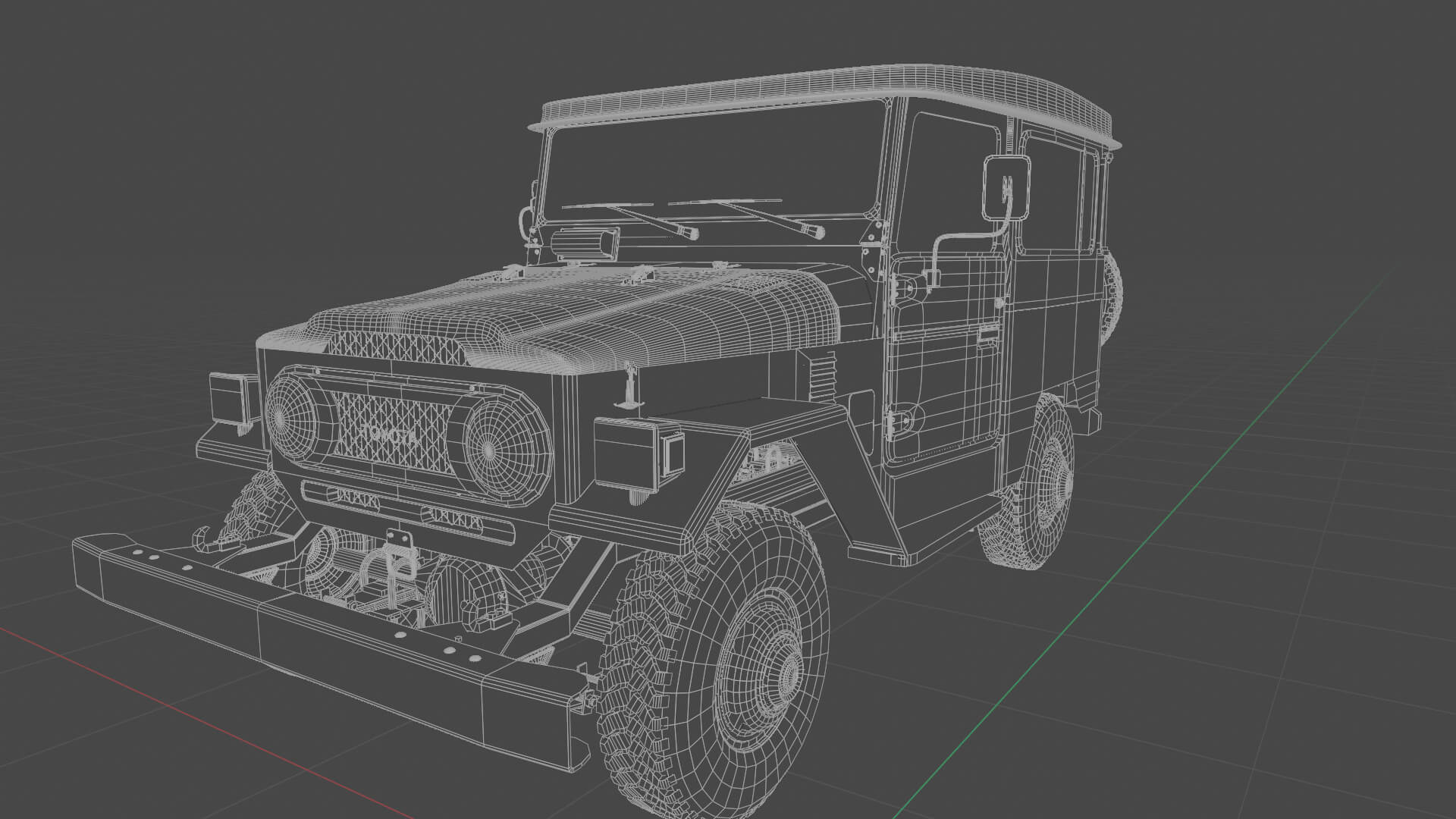 Toyota FJ40 Landcruiser 2 - 3D Model by hojat
