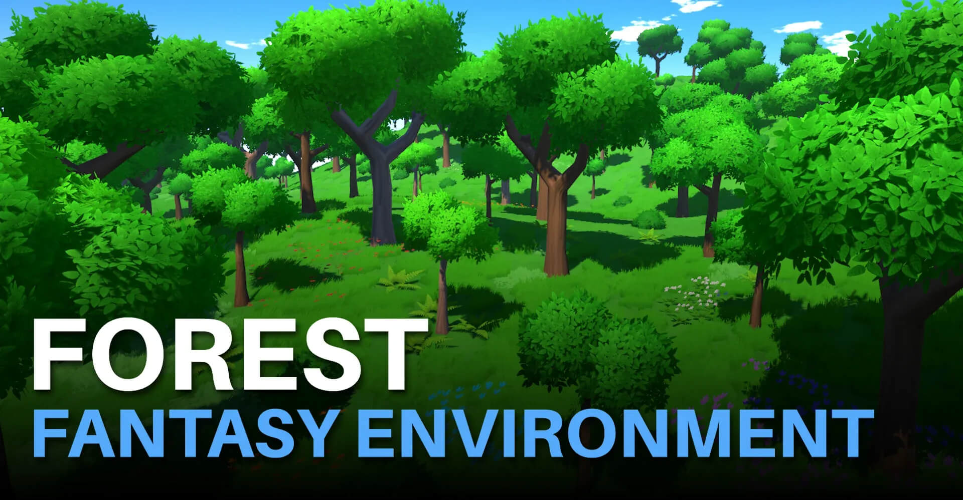 Forest - Stylized Fantasy Environment 3D Model by Holotna