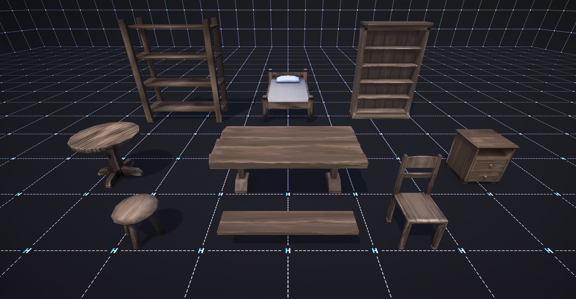 Village - Stylized Fantasy Environment 3D Model by Holotna