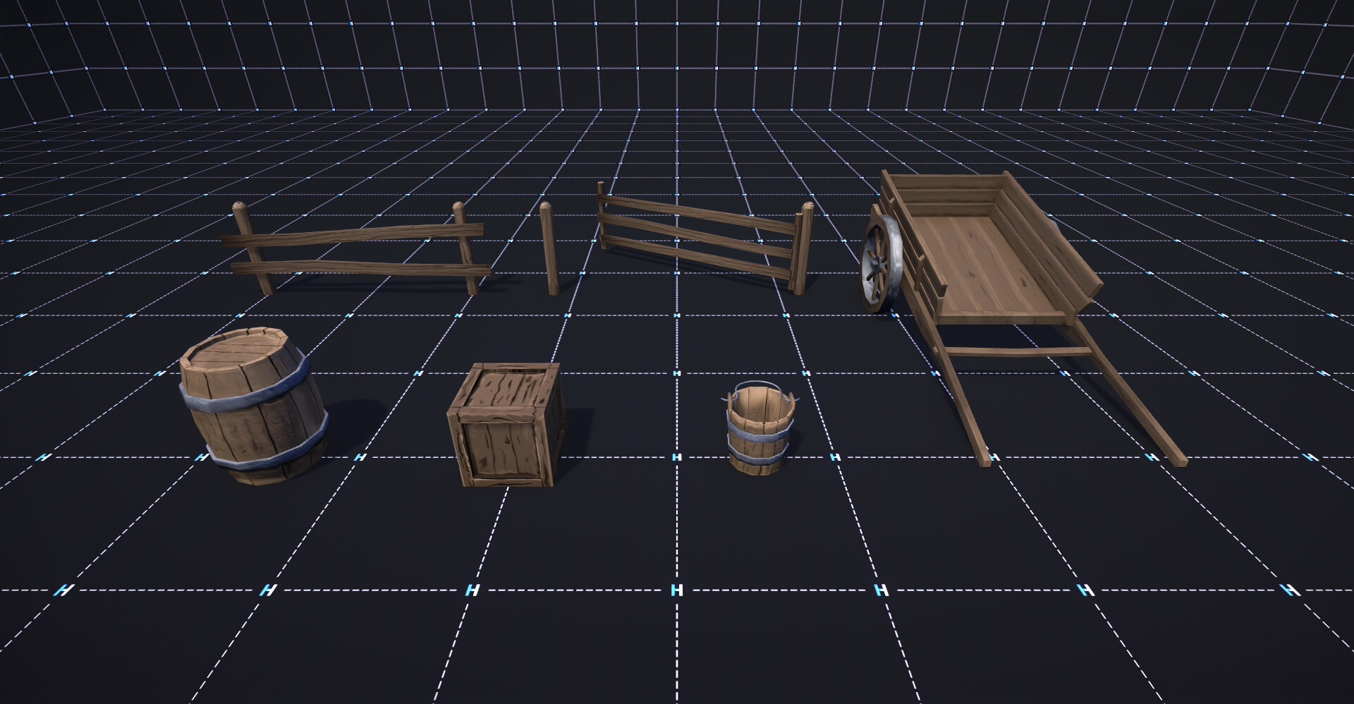 Village - Stylized Fantasy Environment 3D Model by Holotna