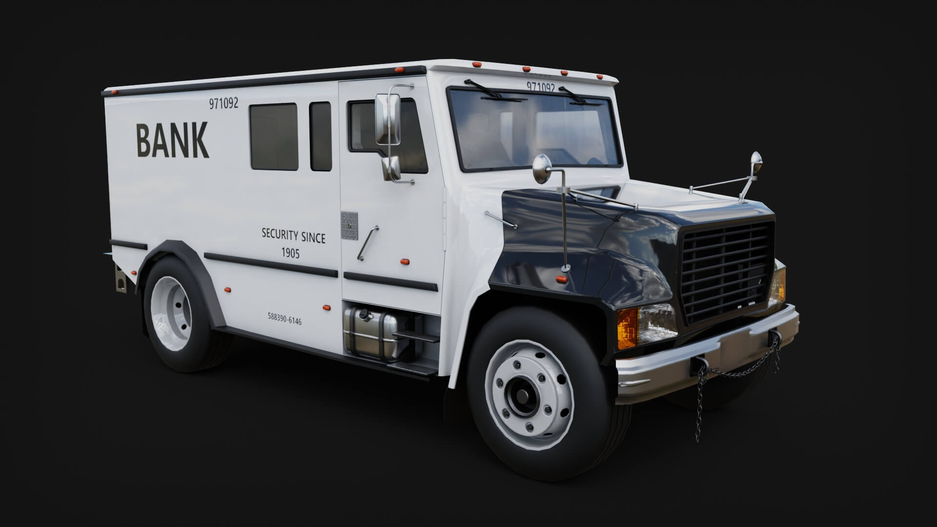 Bank Security Armored Van - 3D Model by Holy360