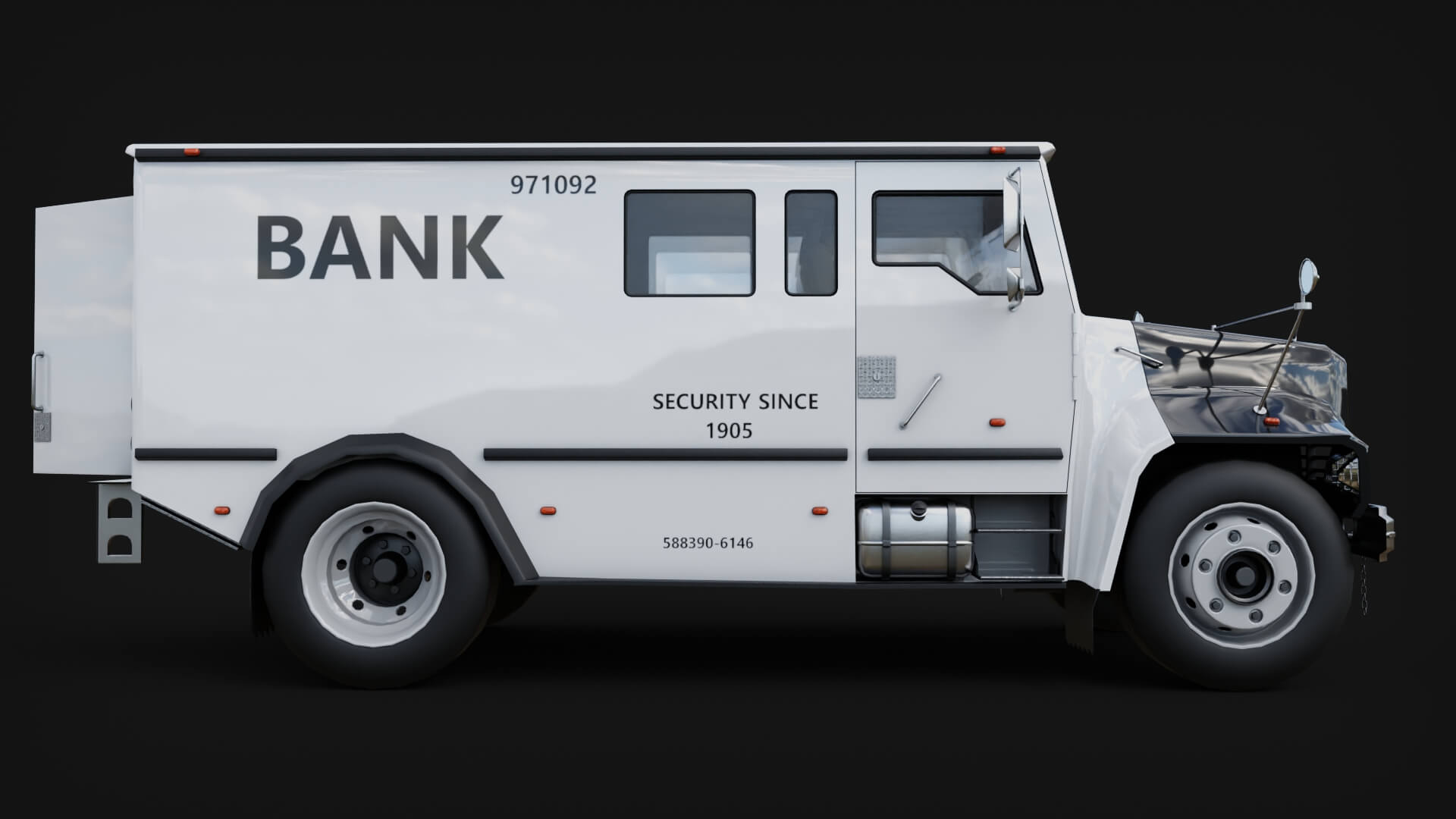 Bank Security Armored Van - 3D Model by Holy360