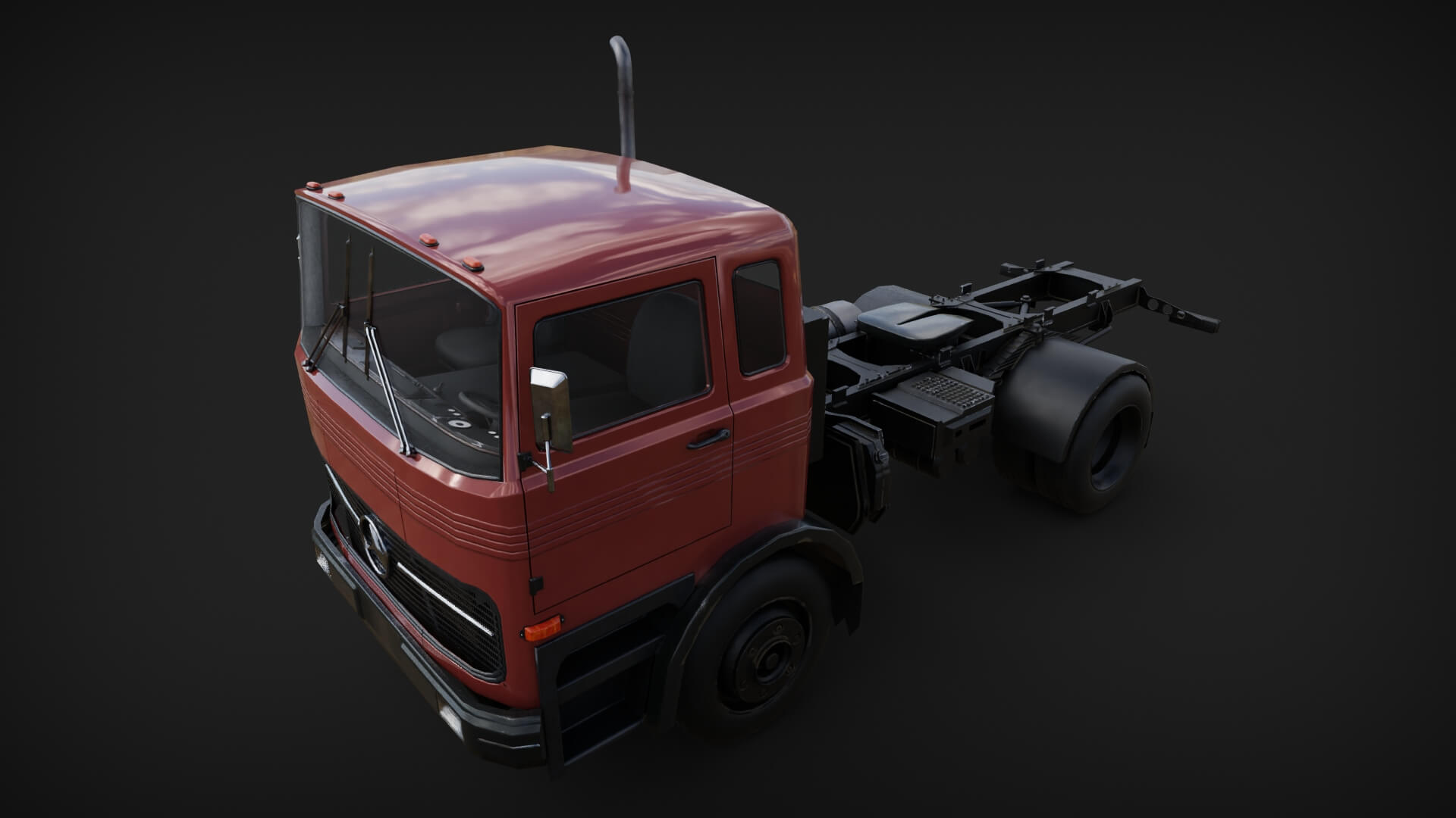 Benz Truck Cab - 3D Model by Holy360