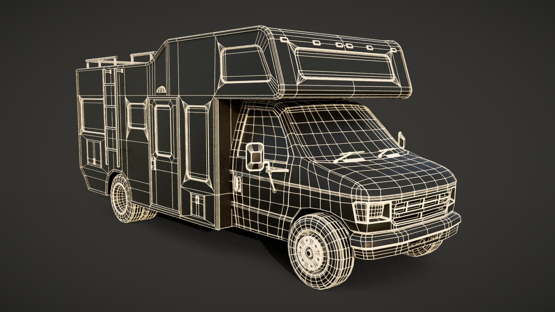 Camper Van Truck - 3D Model by Holy360