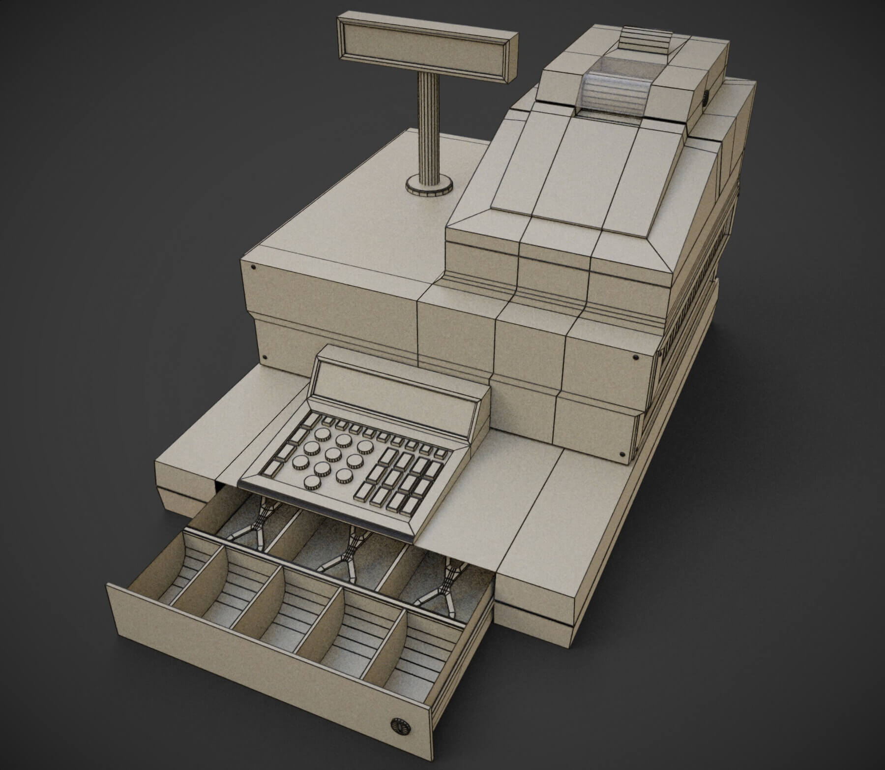 Cash Register Machine - 3D Model by Holy360