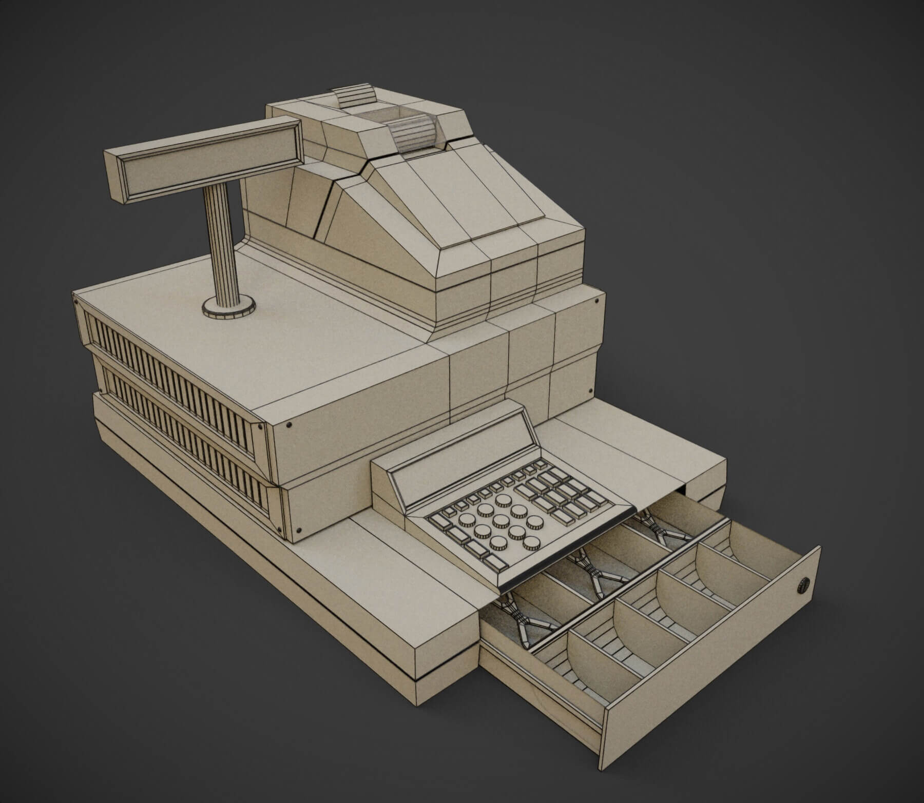 Cash Register Machine - 3D Model by Holy360