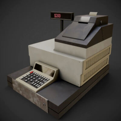 Cash Register Machine - 3D Model by Holy360