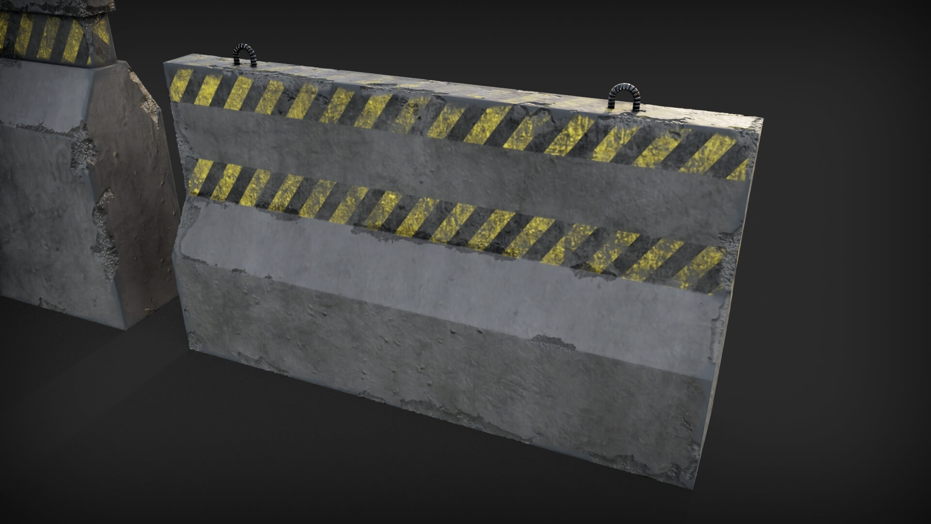 Concrete Barricades Barriers - 3D Model by Holy360