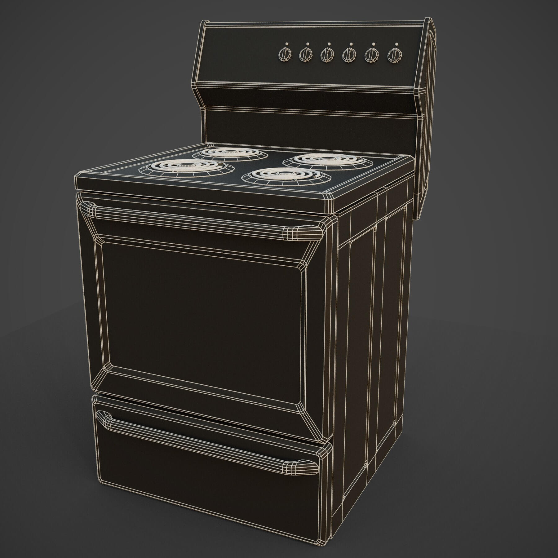 Cooker Stove - 3D Model by Holy360