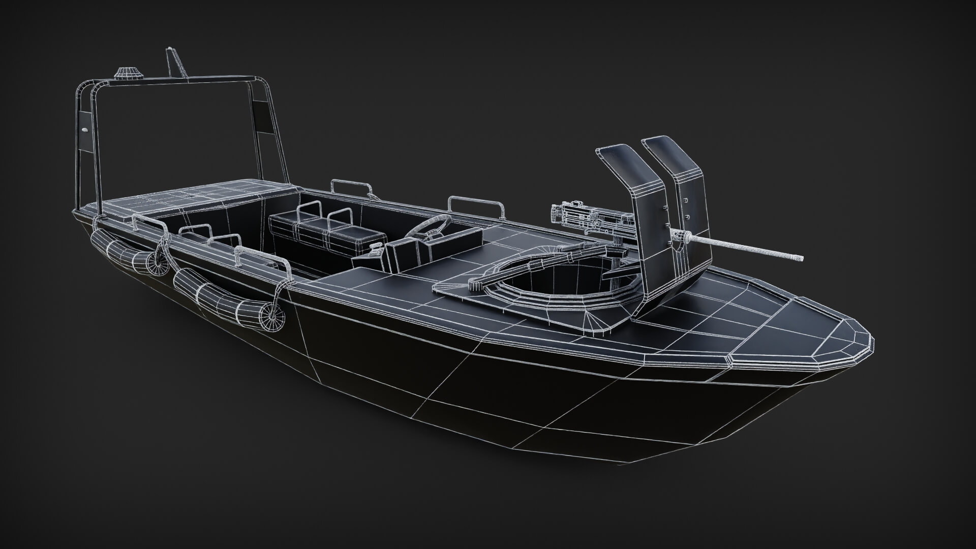 Marine Military Boat - 3D Model by Holy360