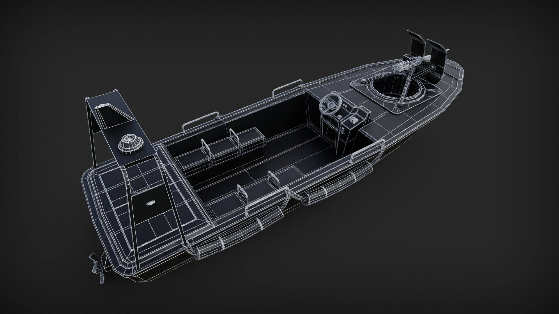 Marine Military Boat - 3D Model by Holy360