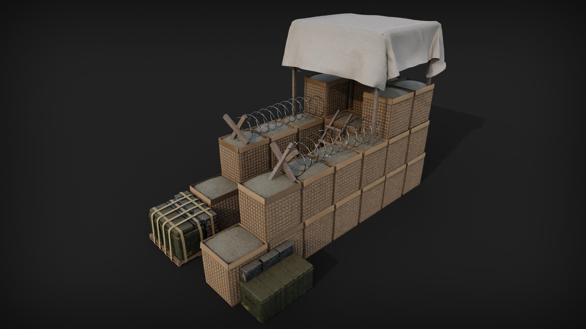 Military Post Structure - 3D Model by Holy360