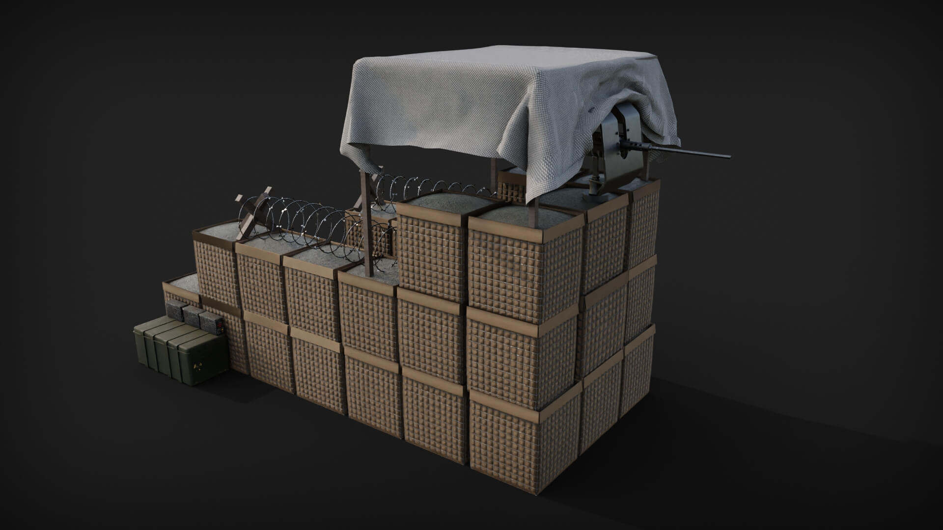 Military Post Structure - 3D Model by Holy360