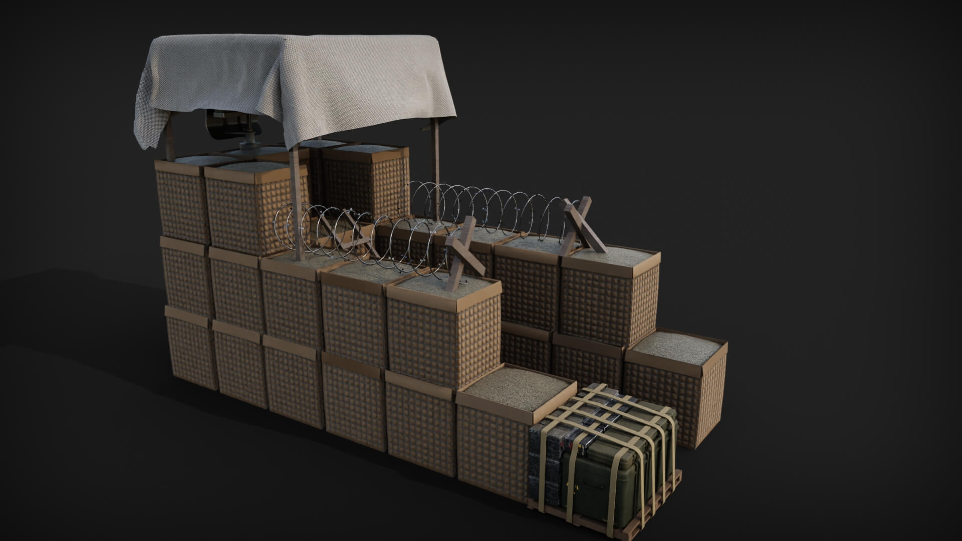 Military Post Structure - 3D Model by Holy360
