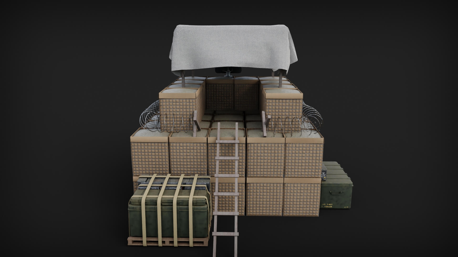 Military Post Structure - 3D Model by Holy360