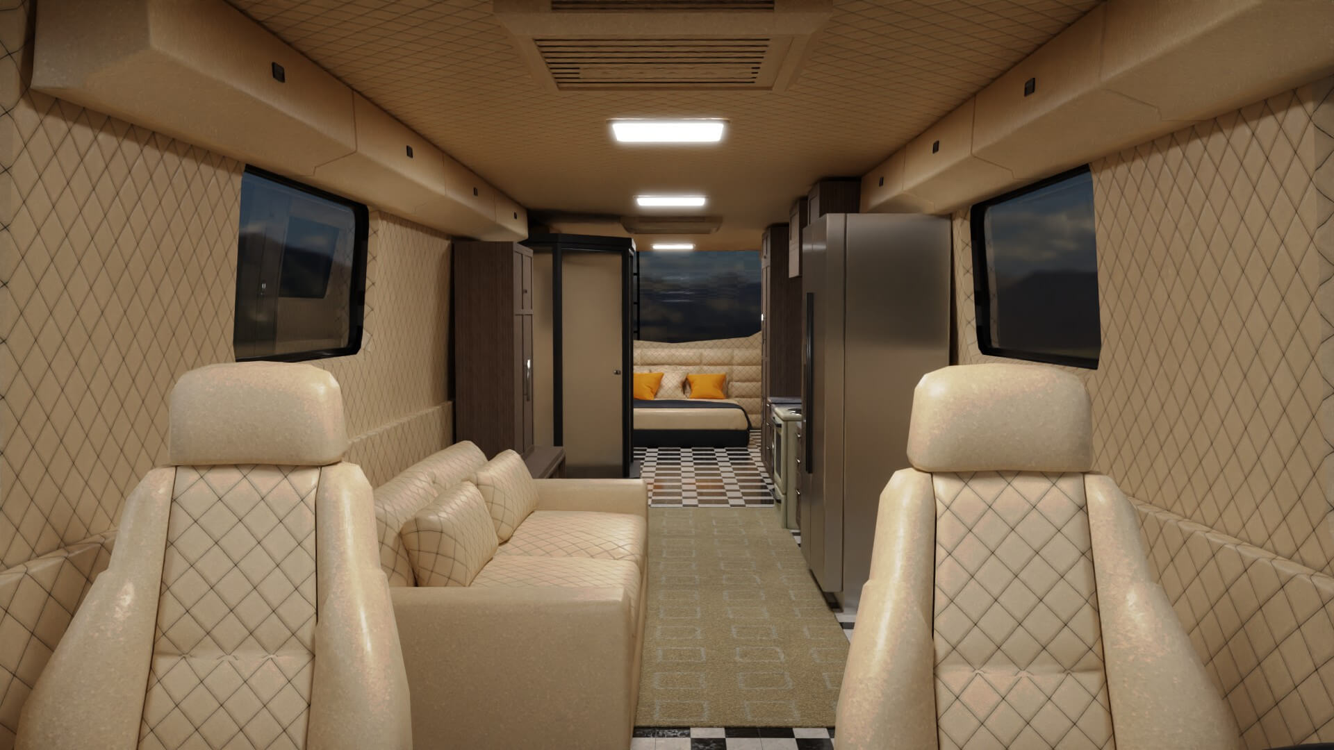 Motorhome With Interior - 3D Model by Holy360