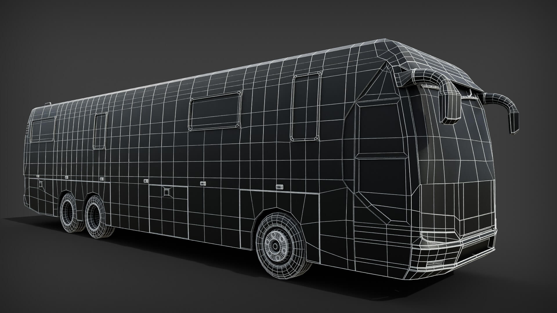 Motorhome With Interior - 3D Model by Holy360