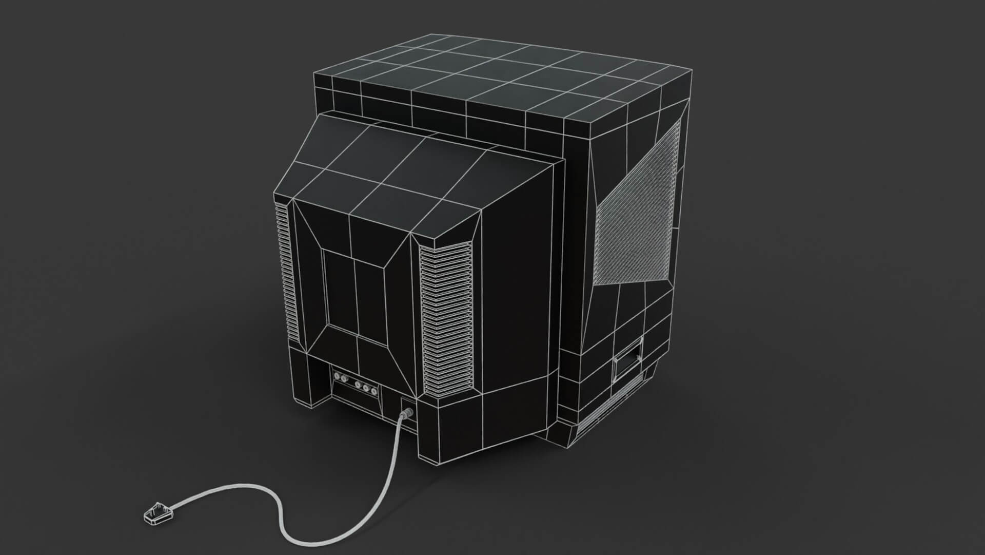 Old CRT Television - 3D Model by Holy360