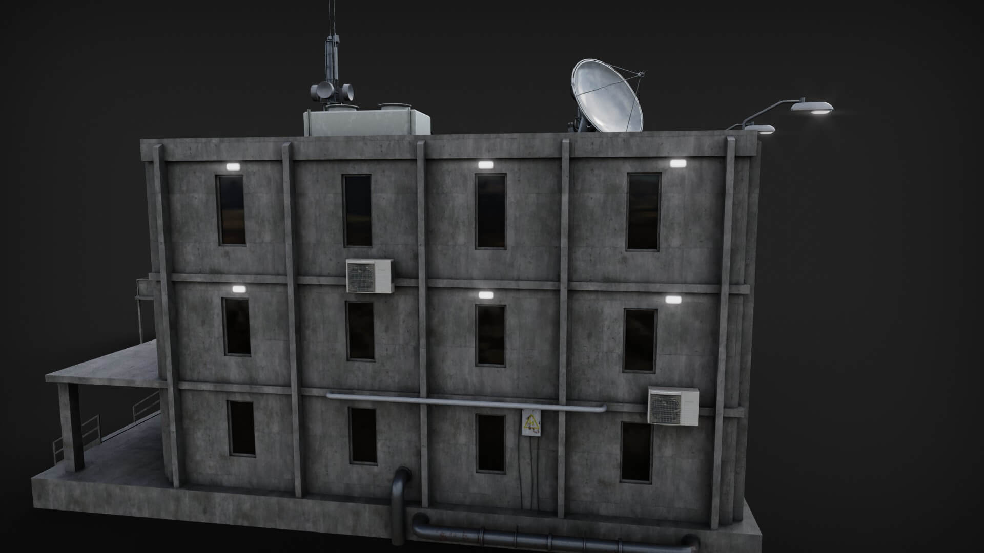 Roof and Wall Props for Buildings - 3D Model by Holy360