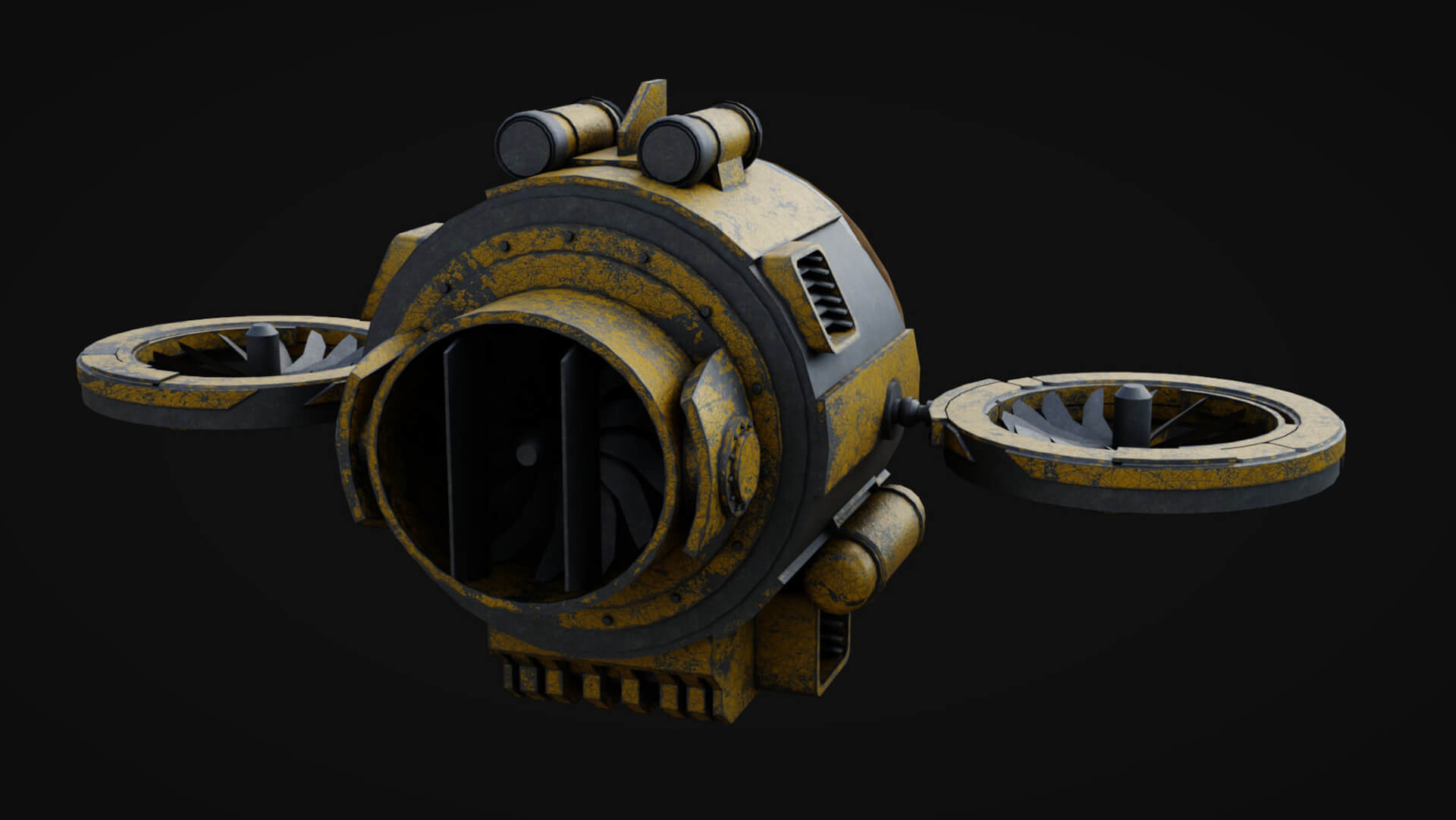 Sci-Fi Helicopter Hovercraft 3D Model by Holy360