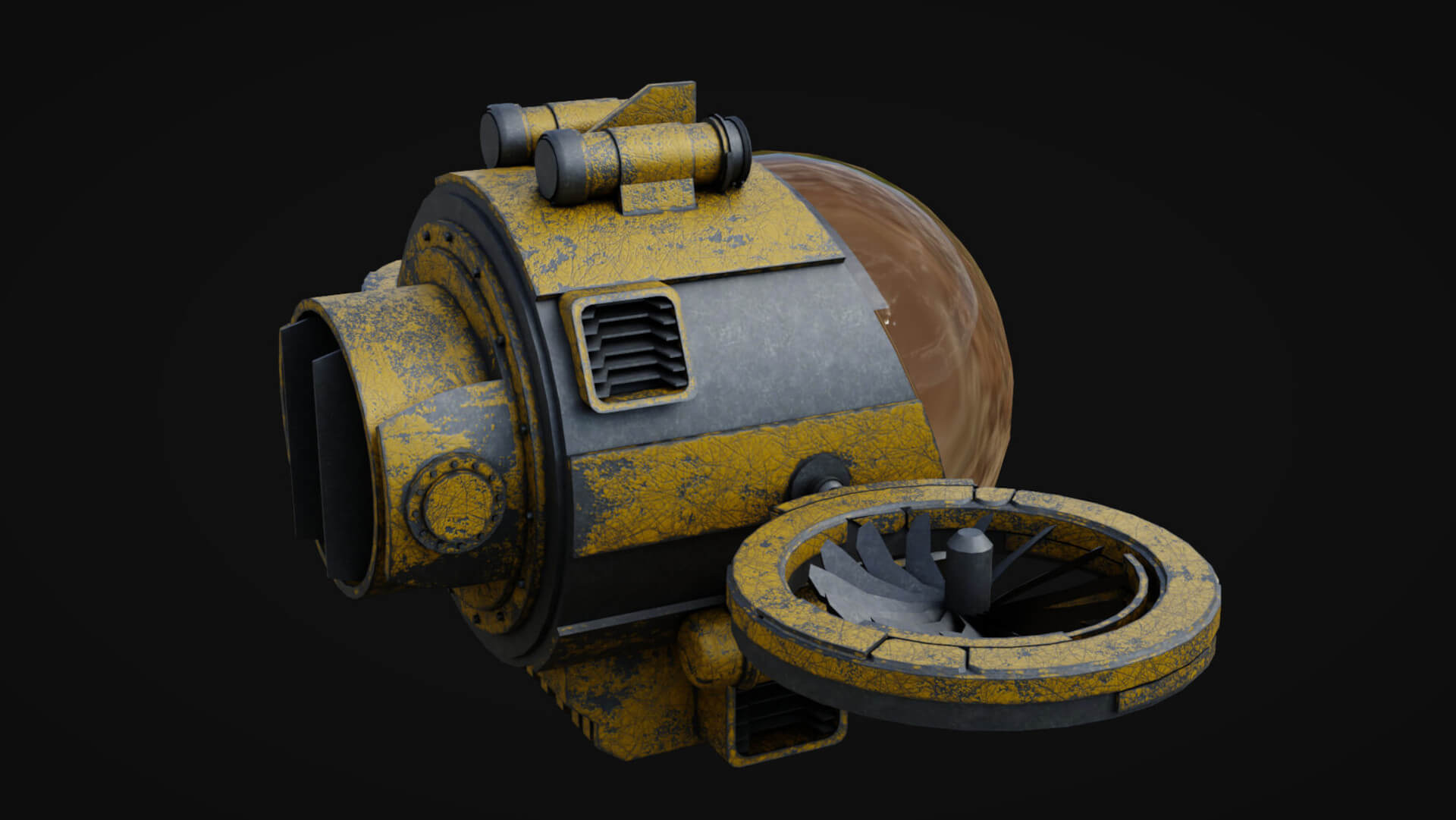 Sci-Fi Helicopter Hovercraft 3D Model by Holy360