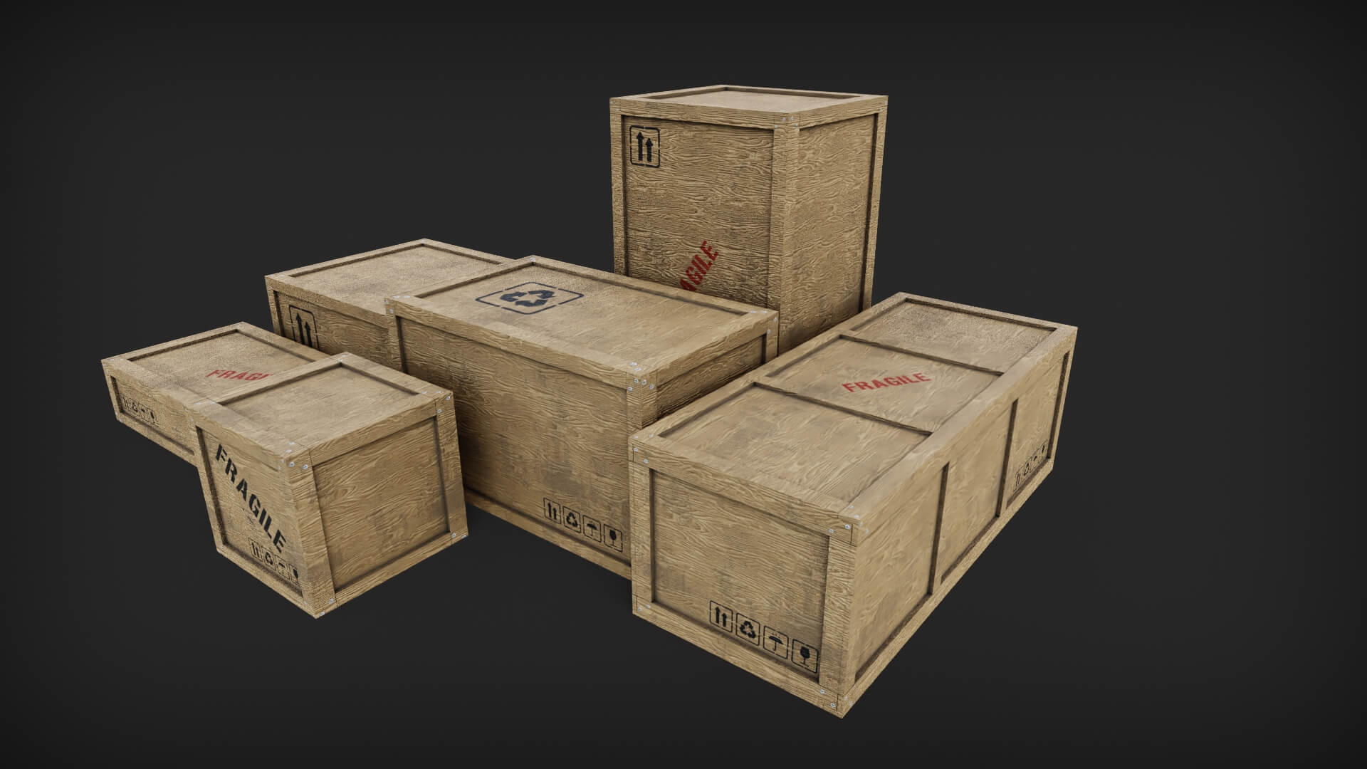 Shipping Cargo Boxes - 3D Model by Holy360