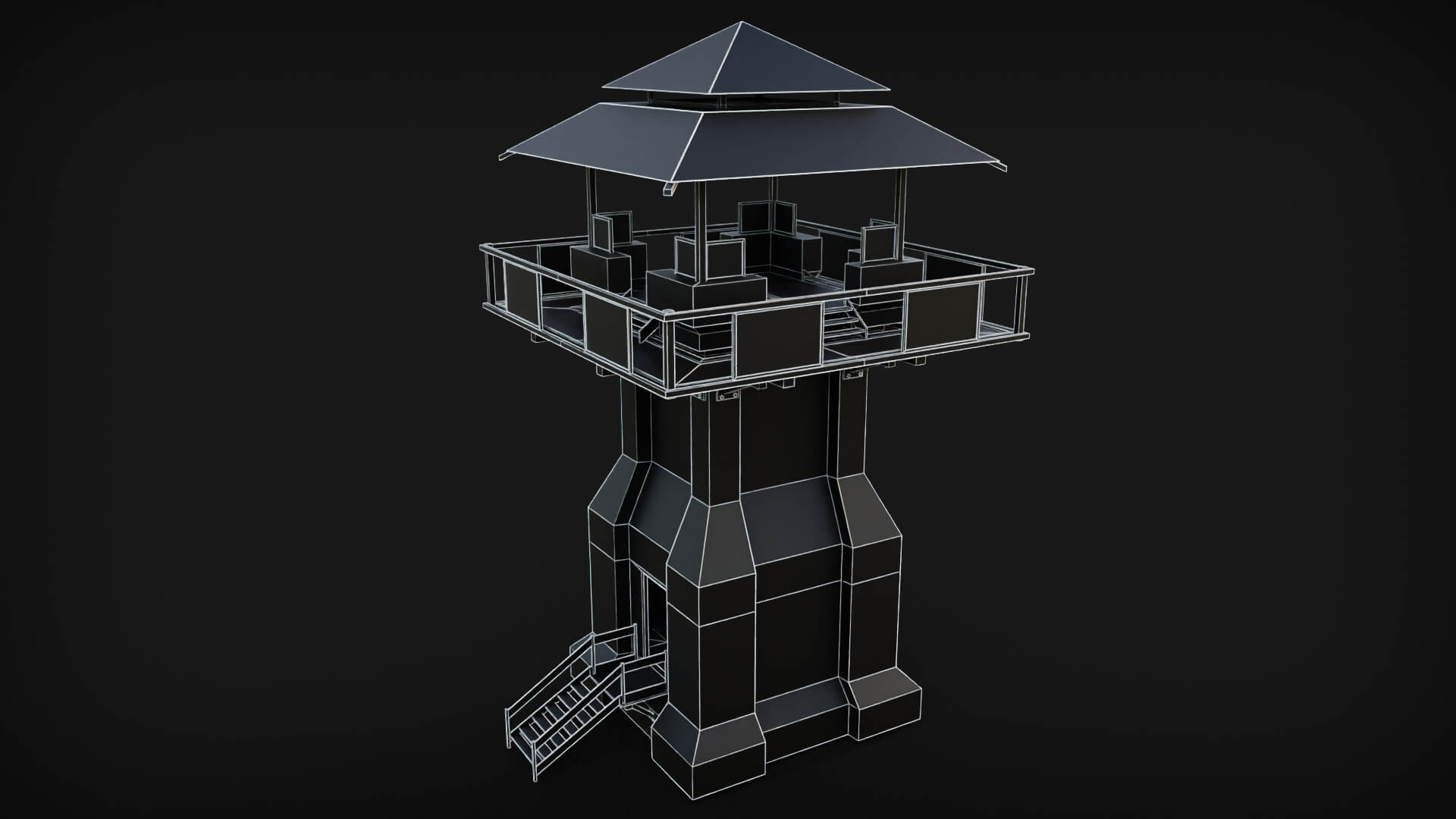 Watch Guard Tower - 3D Model by Holy360