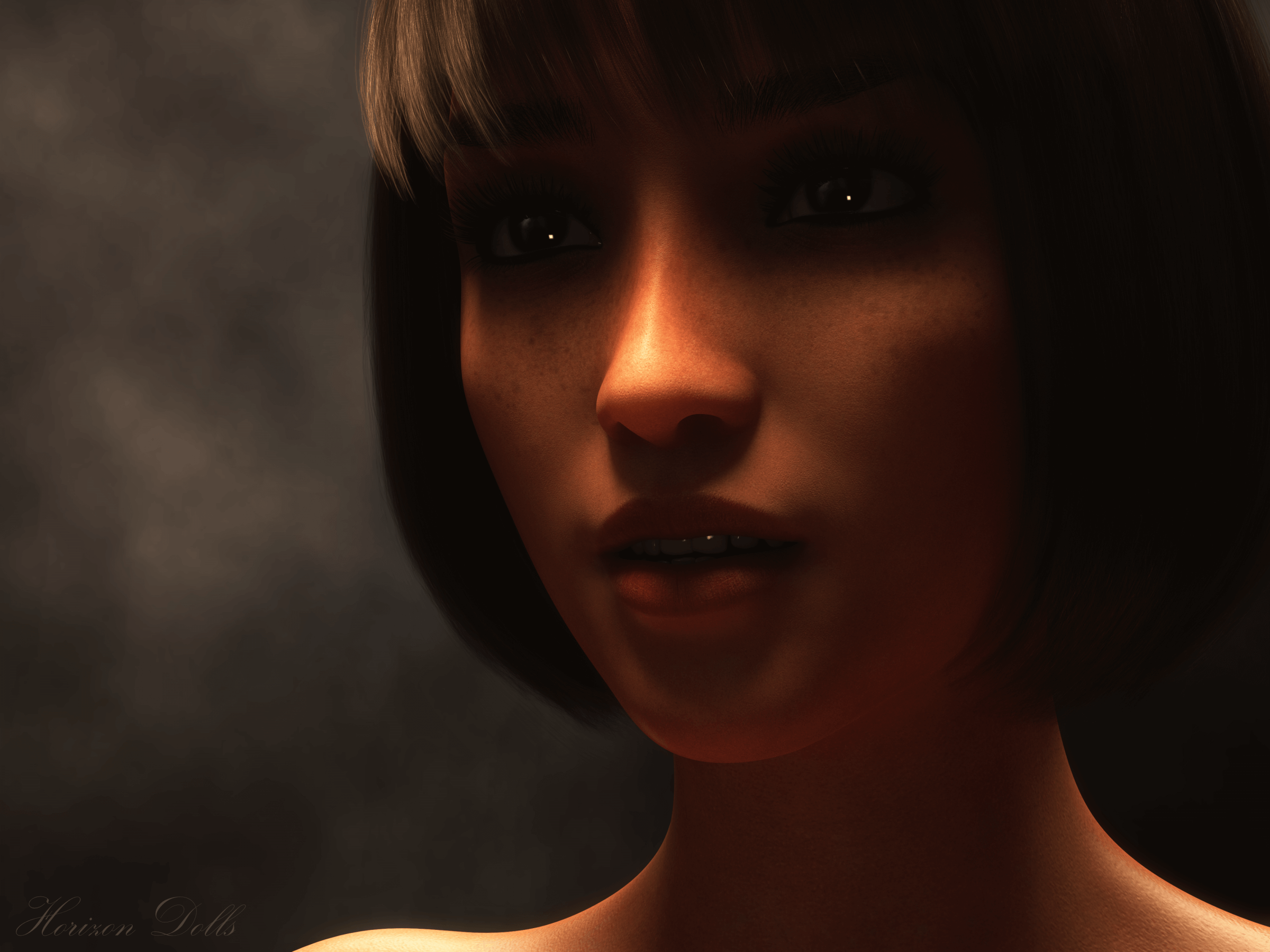 Catalina's Face 3D Render, Digital Art by Horizon Dolls