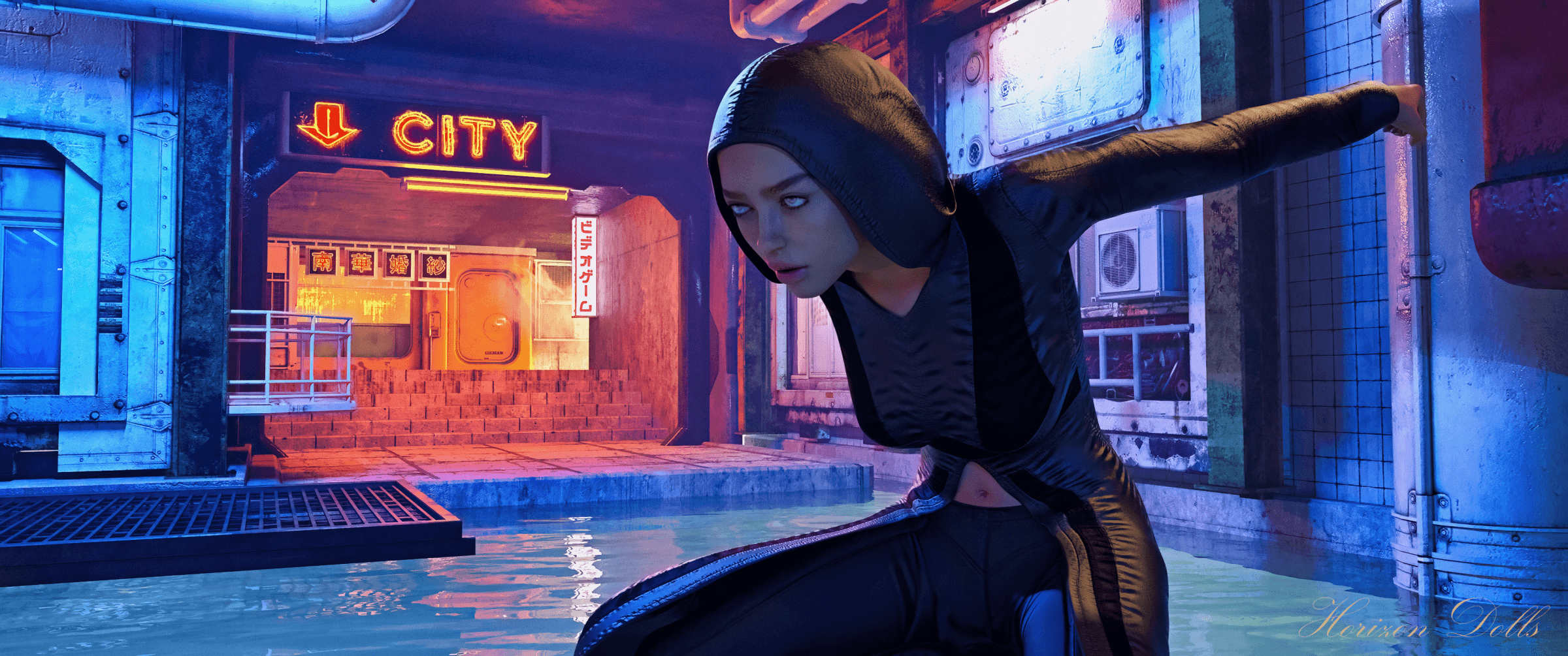 The Assassin arrived at Wonderland 3D Render by Horizon Dolls