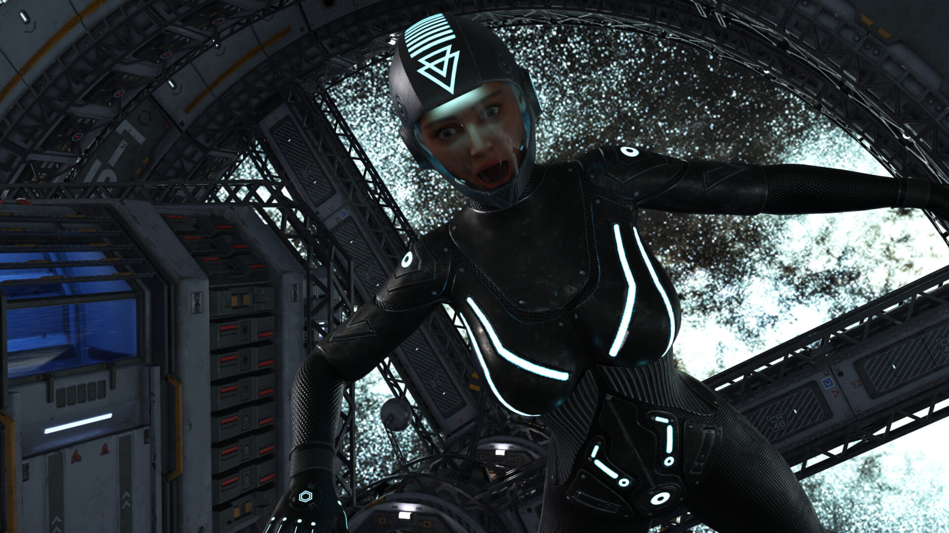 Nandita in Space Saving The Day by Horizon Dolls | RenderHub Wallpapers