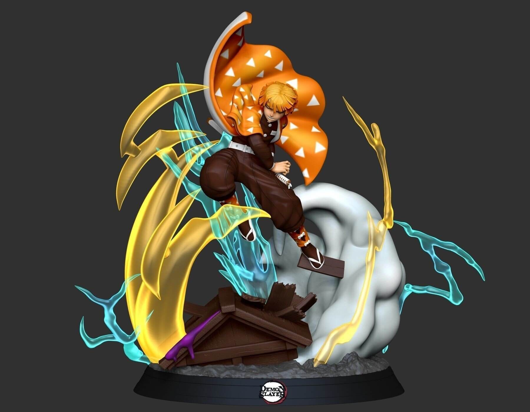 Zenitsu from Kimetsu No Yaiba - 3D Model by horizon_lite