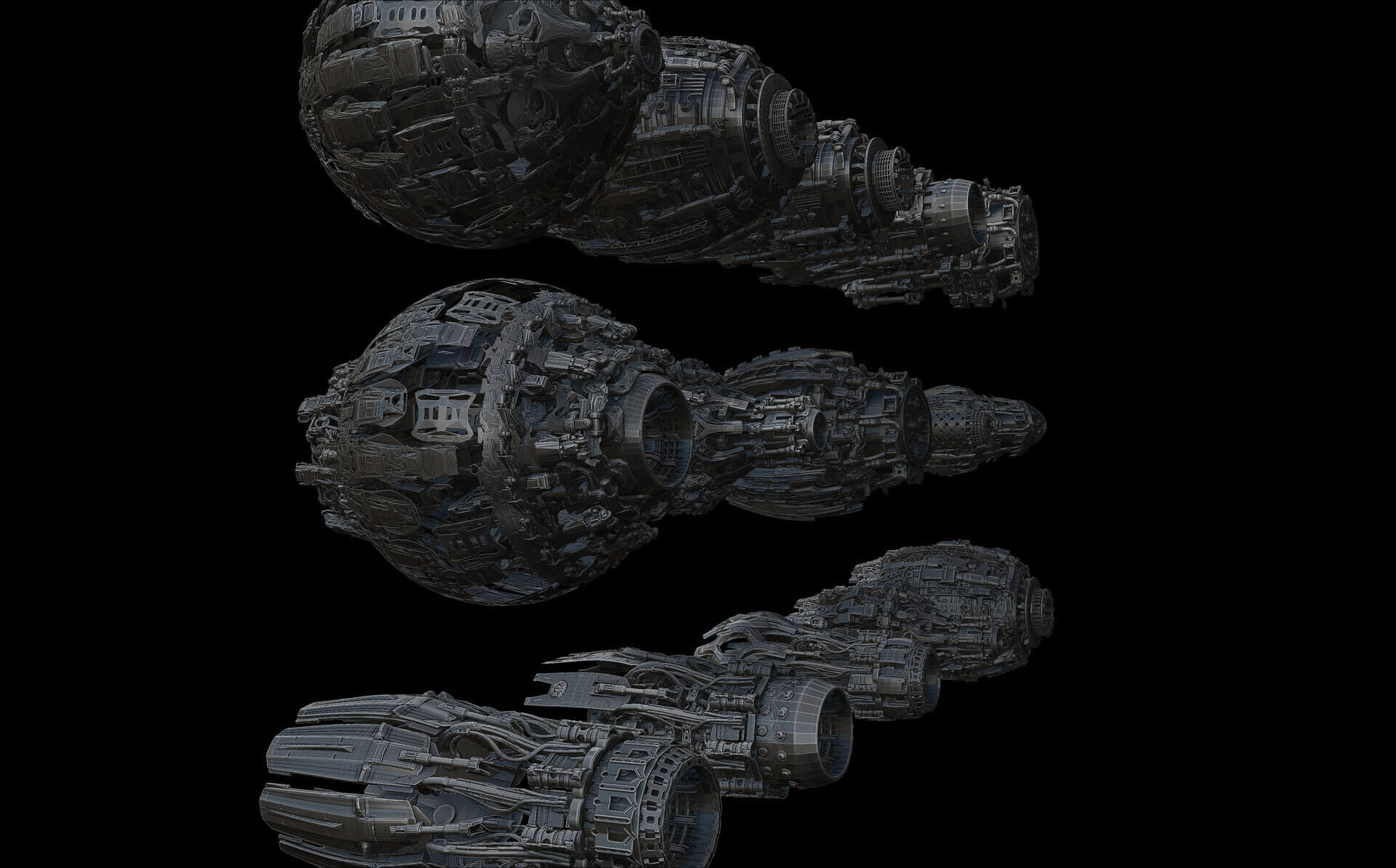 Sci-fi Engines 15 Imm 3D Model by HoTcH-888