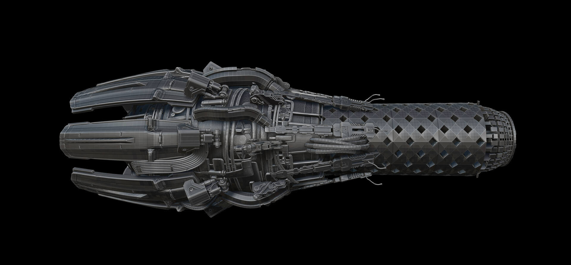 Sci-fi Engines 15 Imm 3D Model by HoTcH-888