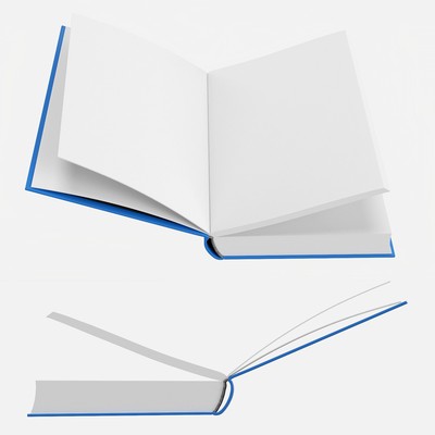 Open Book Mockup 05 - 3D Model by HQ3DMOD