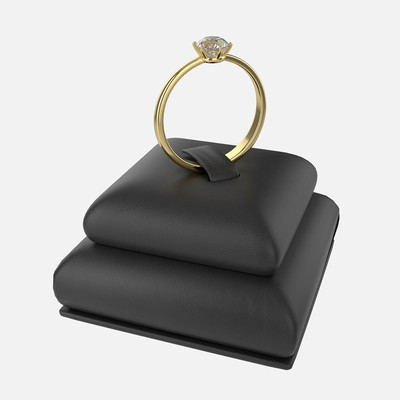 Ring Leather Display Holder Stand 06 - 3D Model by HQ3DMOD