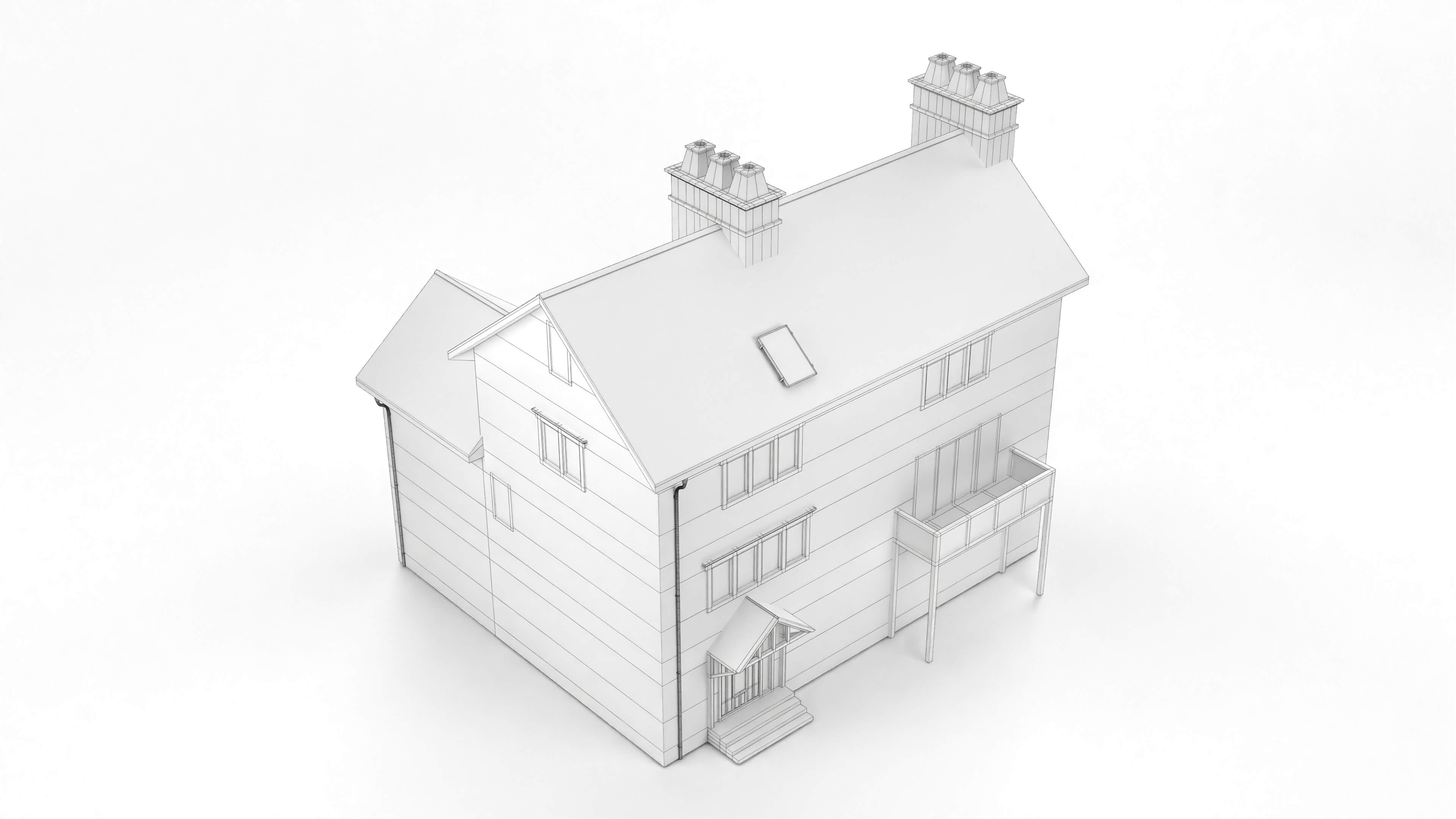 British House Design 01 - 3D Model by HT3dStudio