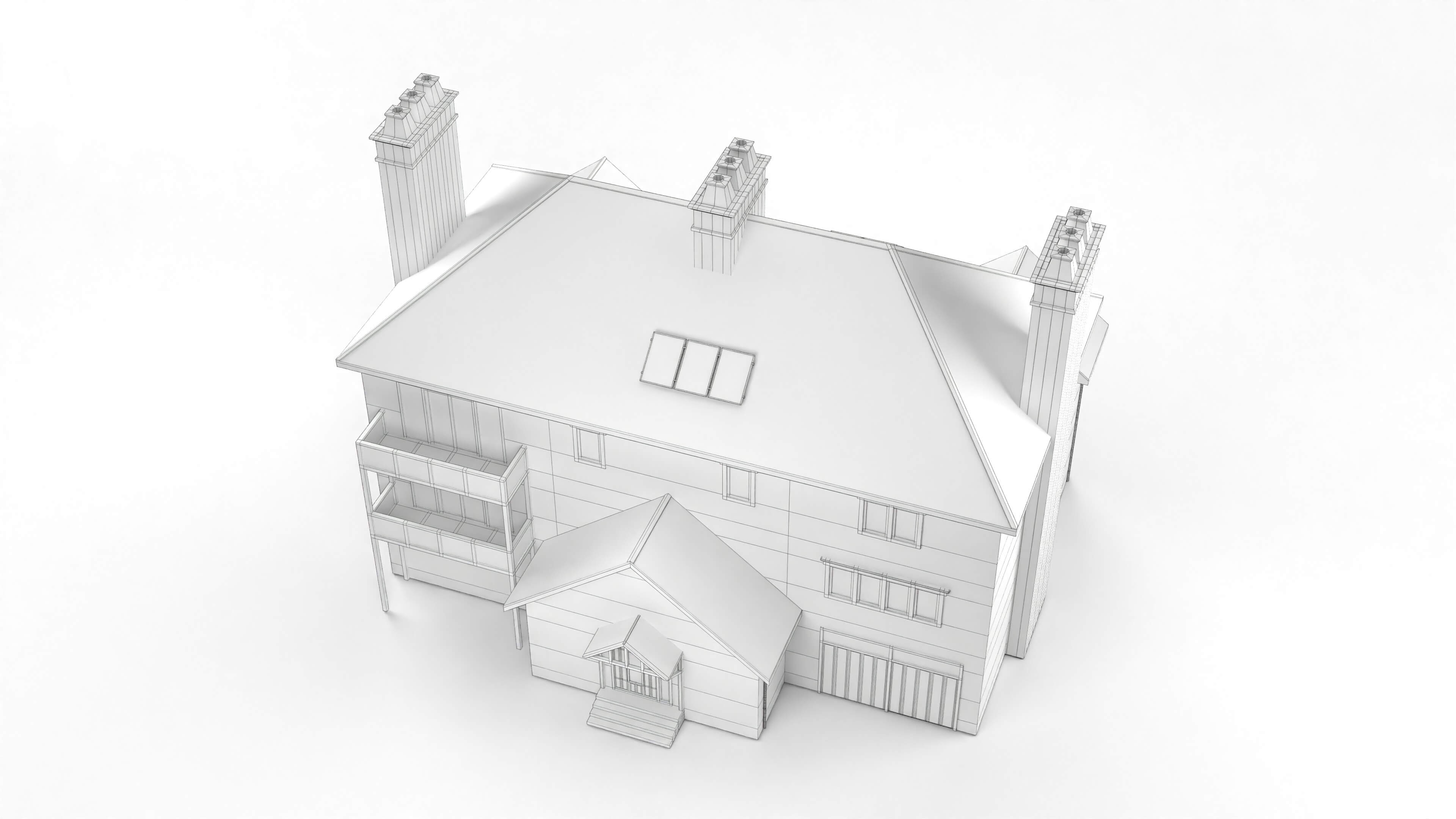 British House Design 02 - 3D Model by HT3dStudio